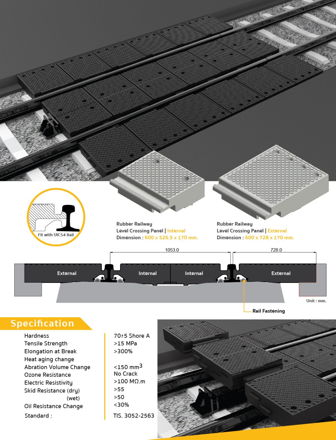 Rubber Level Crossing | SKP Brand Rubber Products